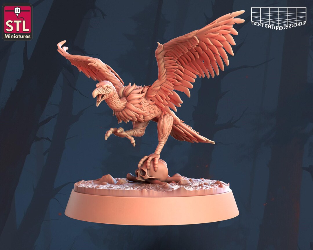 Attacking Vulture Miniature | Aggressive Vulture Miniature | Desert ...