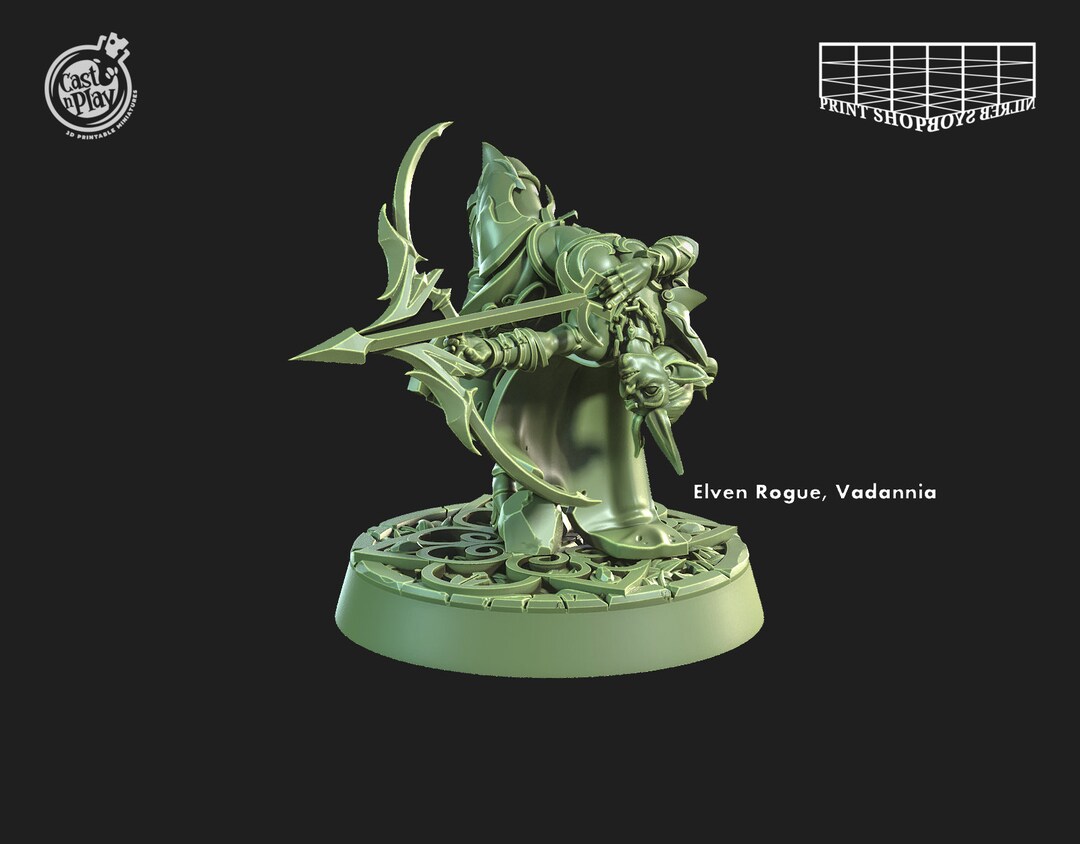 Flexible Elf Ranged Miniature Female Wood Elf Archer Figure Forest ...