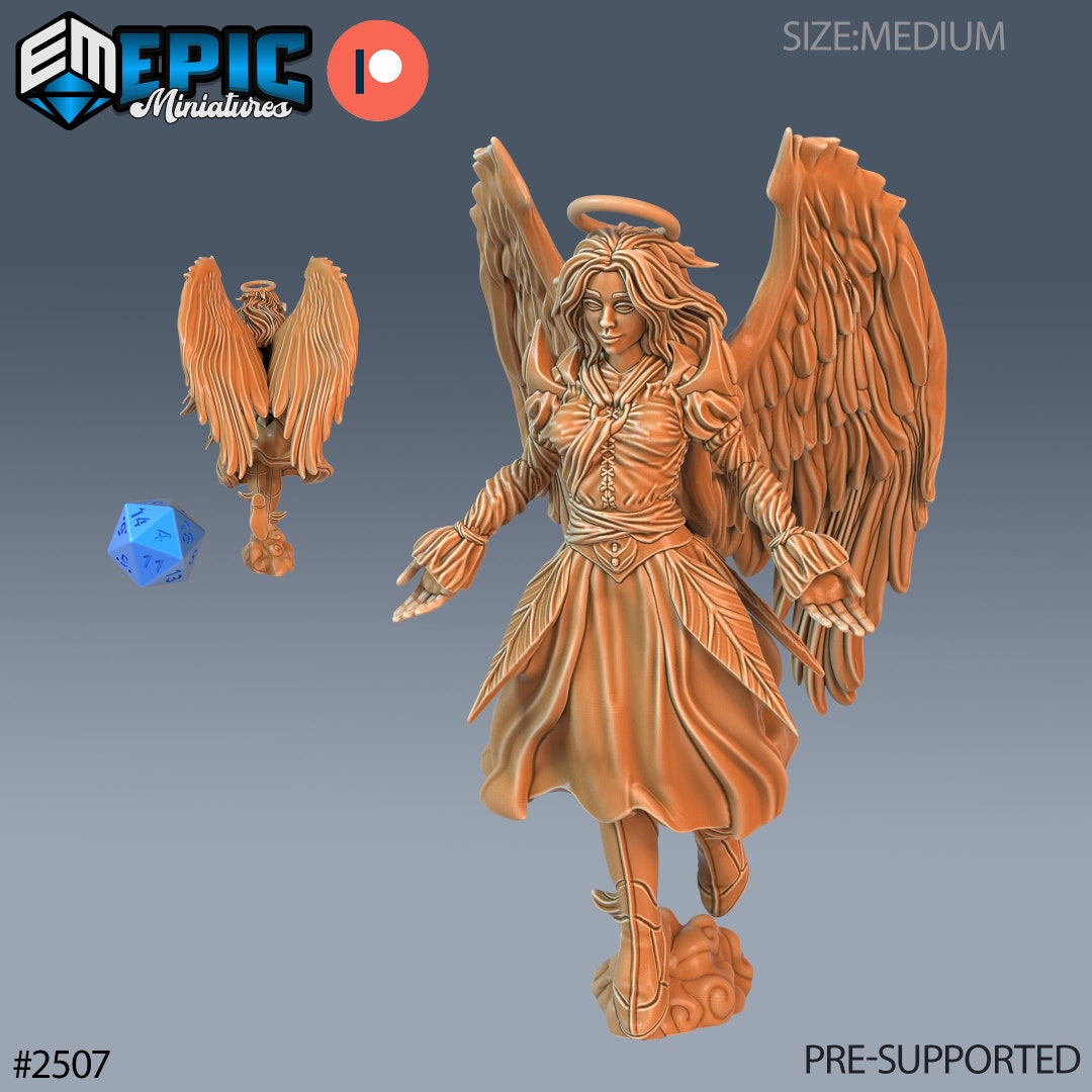 Holy Angel Miniature Angel Female Miniature for D&D 5e, Pathfinder and ...