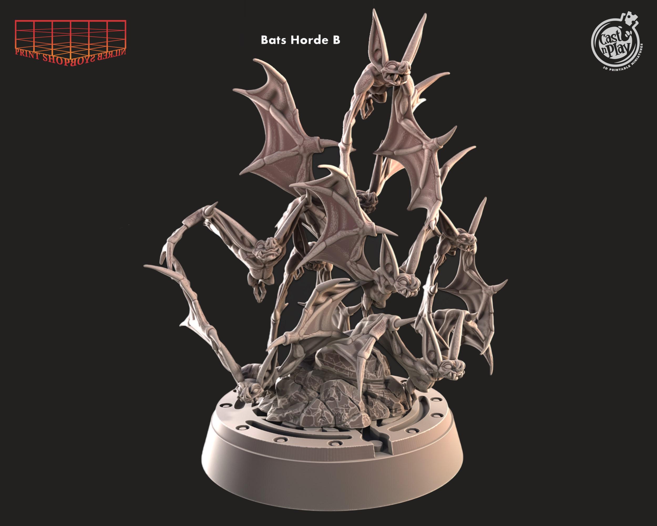 Creepy Bat Swarm Miniature | Bats Cloud Miniature | Cave Encounter ...