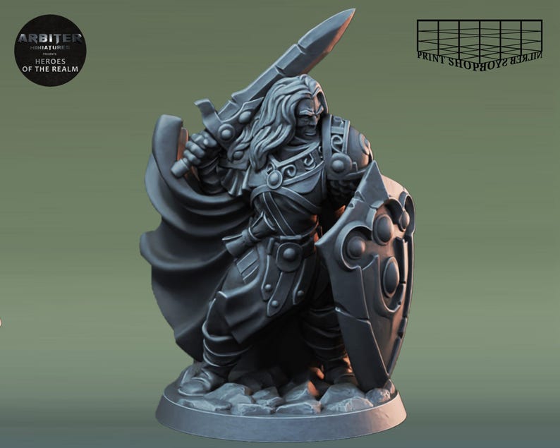 Paladin Lance Fighter Miniature Knight Group Figure Pack Heroic ...