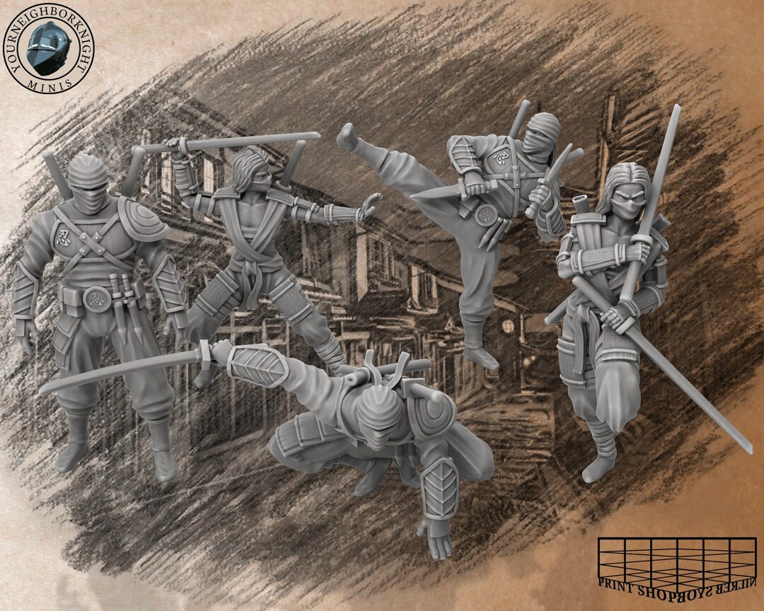 Ninja Special Forces Miniature Set | Bushido Armored Shinobi Miniature ...