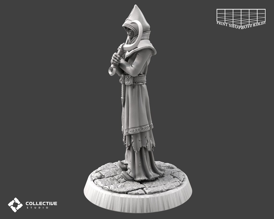 Shadow Cultist Miniature | Arzan Cultist With Skull Mask Figure | Npcs ...