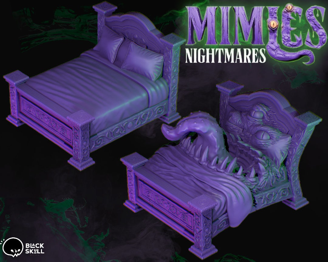 Mimic Bed Miniature | Mimic Bed Set Miniature | for D&D 5e, Pathfinder ...