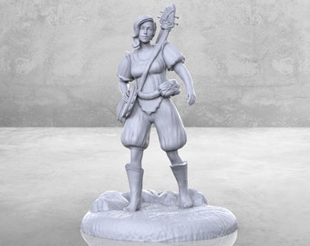 Female Human Bard Miniature - Etsy