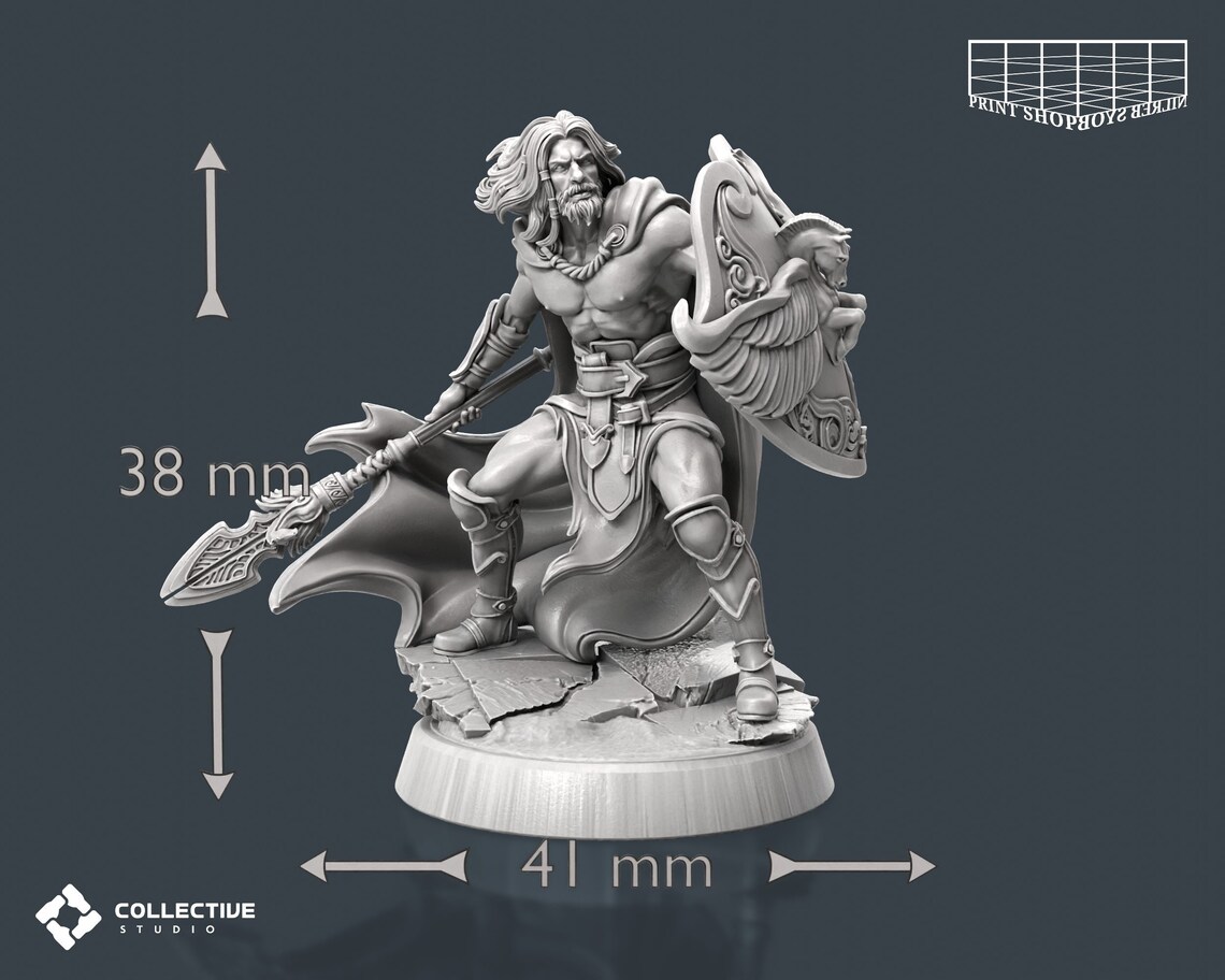 Gladiator Spear Fighter Miniature | Veles Figure | Heroic Character ...