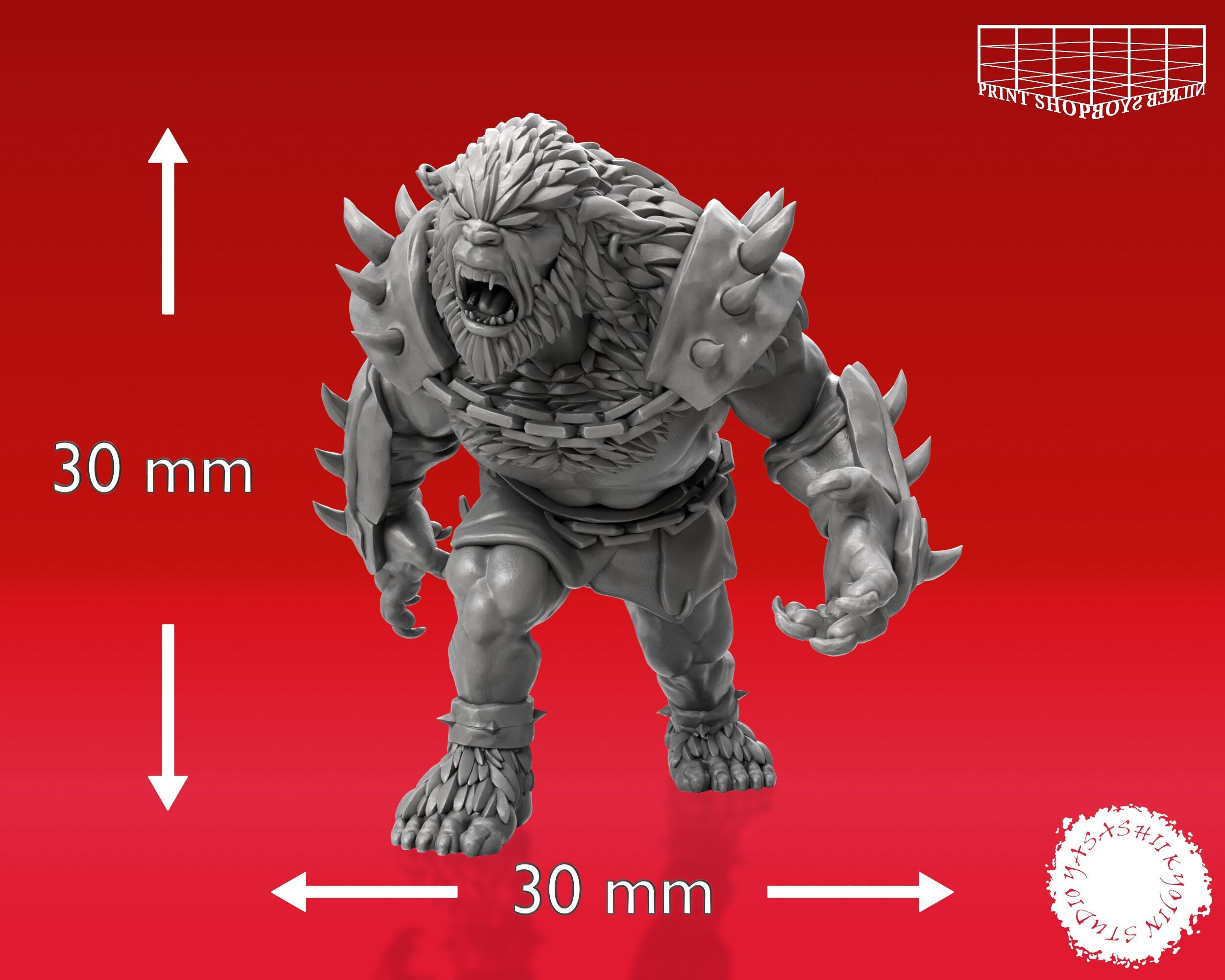 Bugbear Slaver Miniature | for D&D 5e, Pathfinder and Other Rpg's | 32 ...