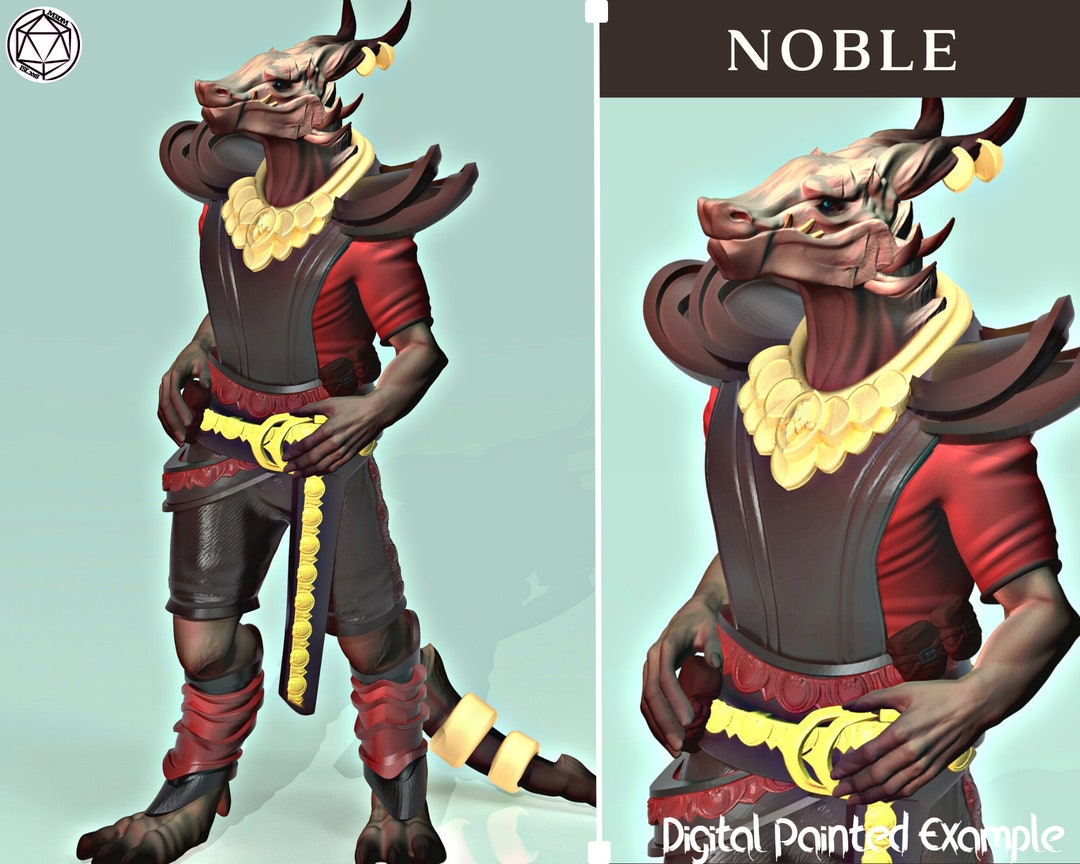 Half Dragon Adventurer Miniature Half-dragon Adventurer Miniature ...