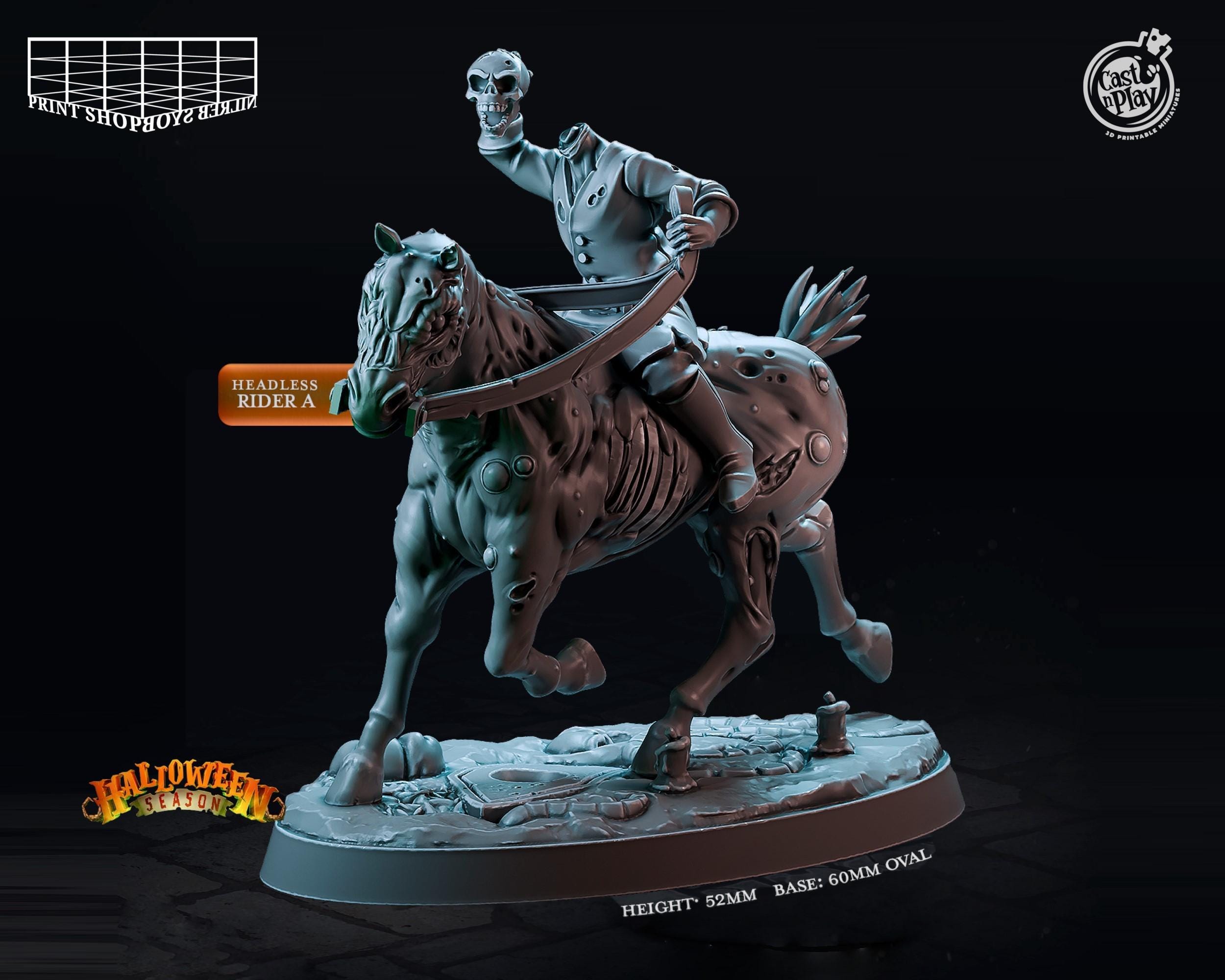 Undead Riders Miniature Set | Headless Horsemen Figure Pack | Horror ...