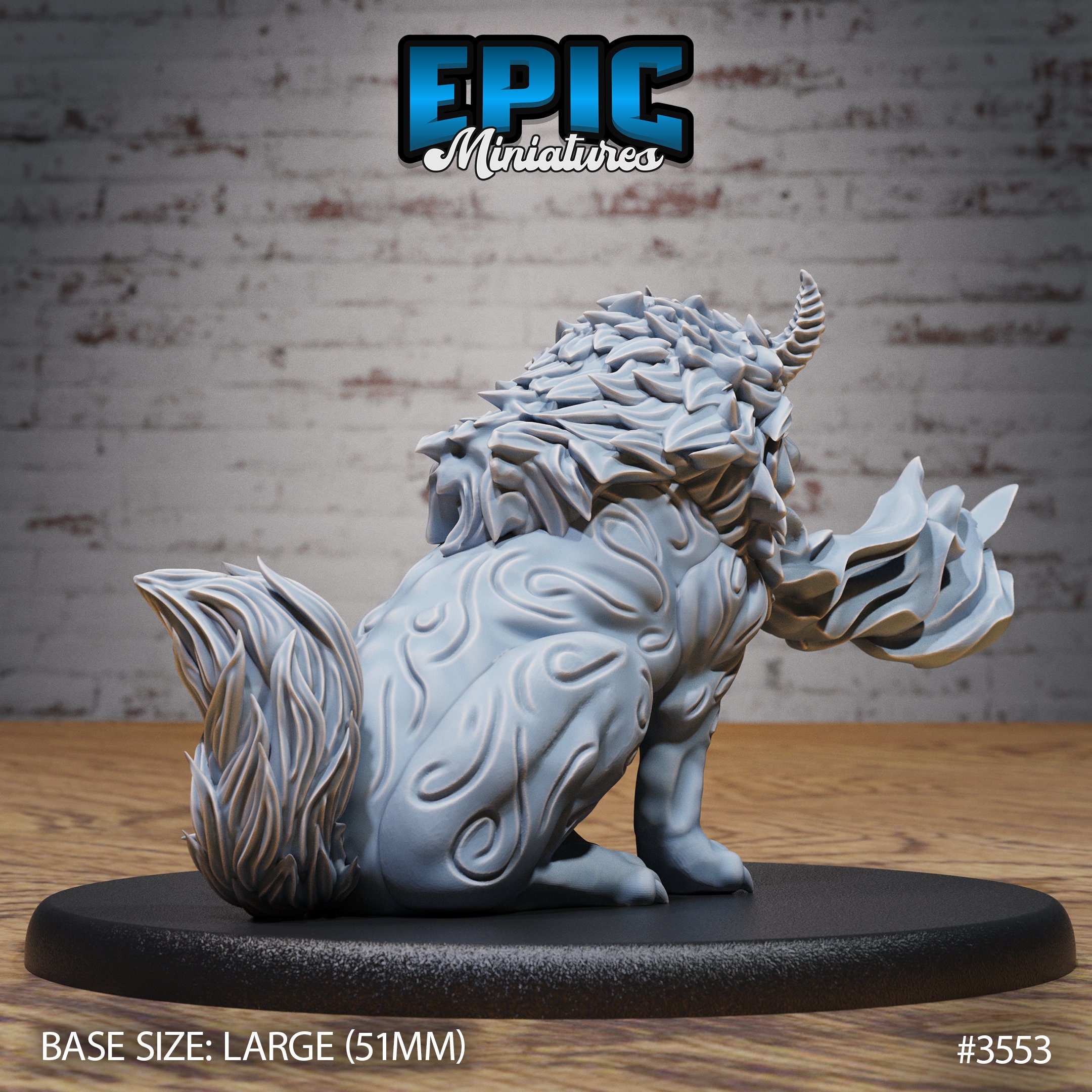 Komainu Temple Guardian Attackingminiature | Guardian Dog Firebreath ...