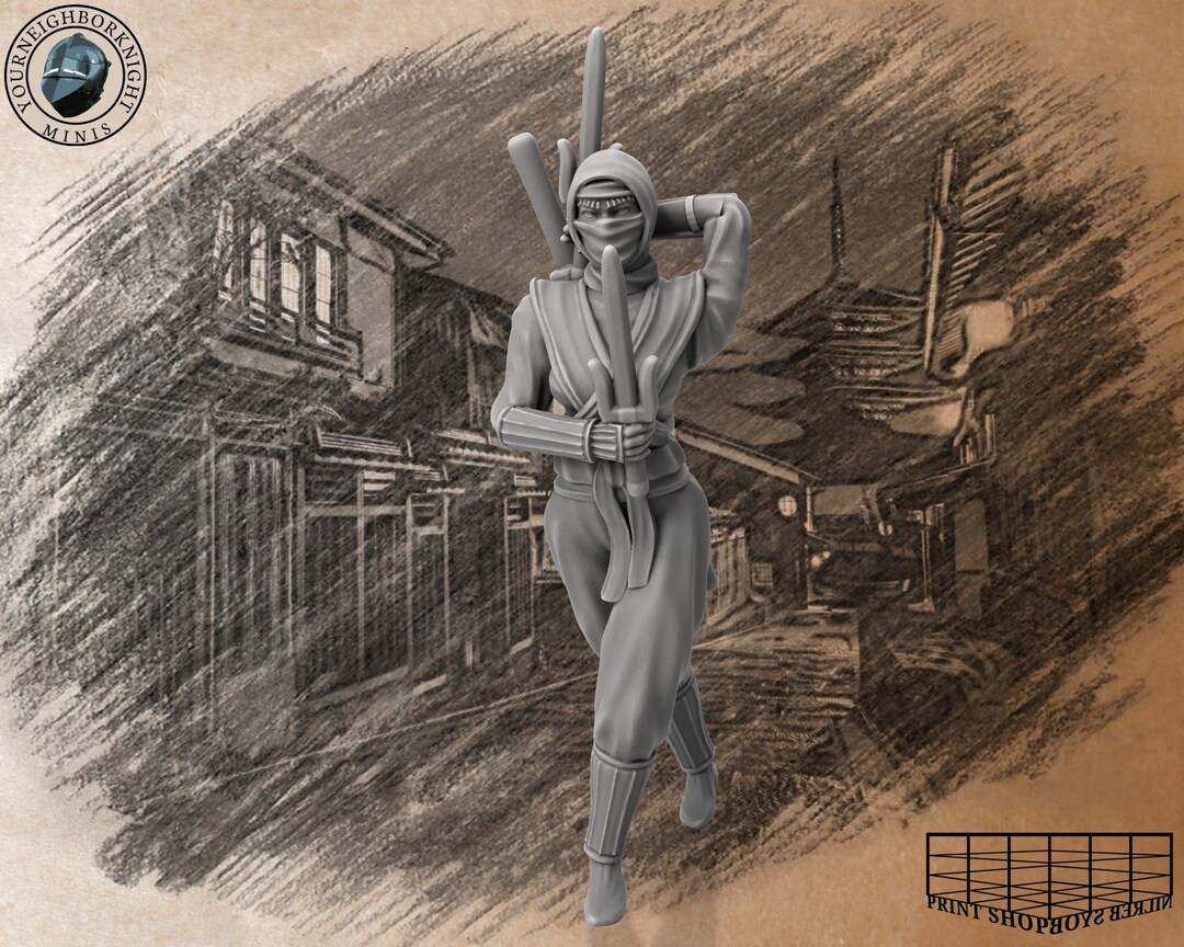 Sai Kunoichi Miniature | Female Sword Dance Ninja | for D&D 5e ...