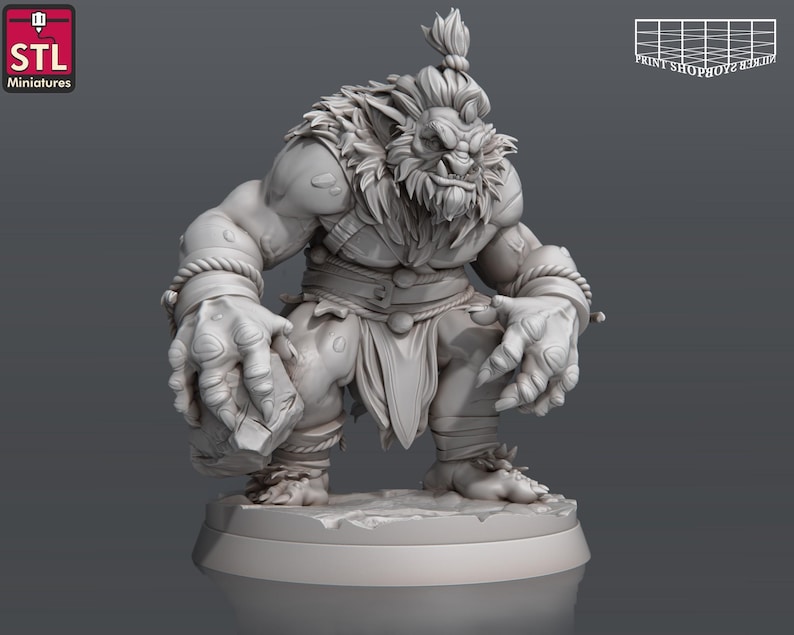 Mountain Troll Miniature | Troublemaker Snow Trolls Figure Pack ...