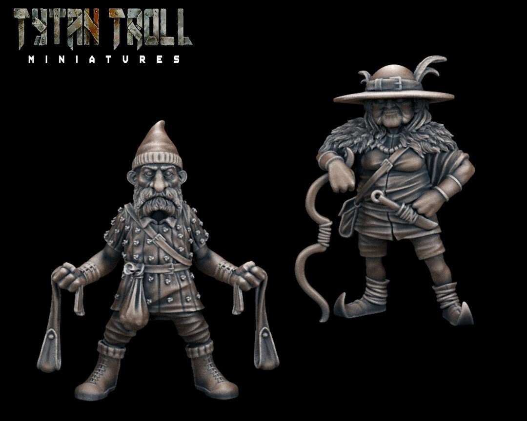 Gnome Ranger Miniature Set | Gnome Ranger Miniature Pack | for D&D 5e ...