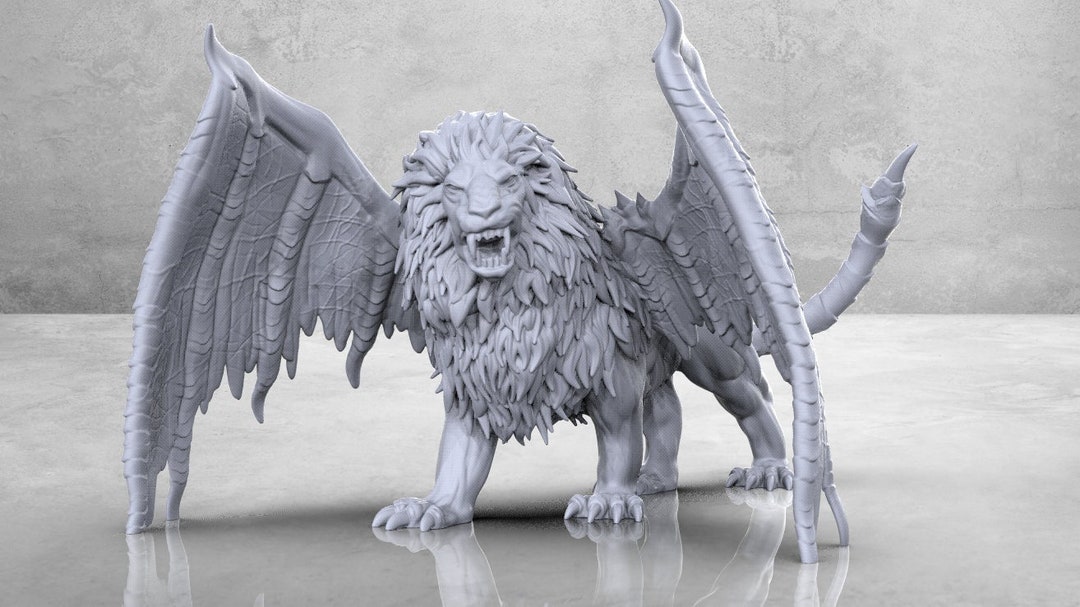 Manticore Miniature Manticore Miniature Iconic Monsters Tabletop Rpgs ...
