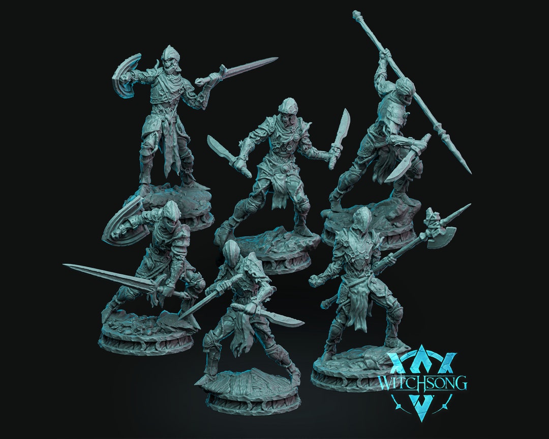 Regiment Undead Warrior Miniature Set | Soldiers of Persephone Pack ...