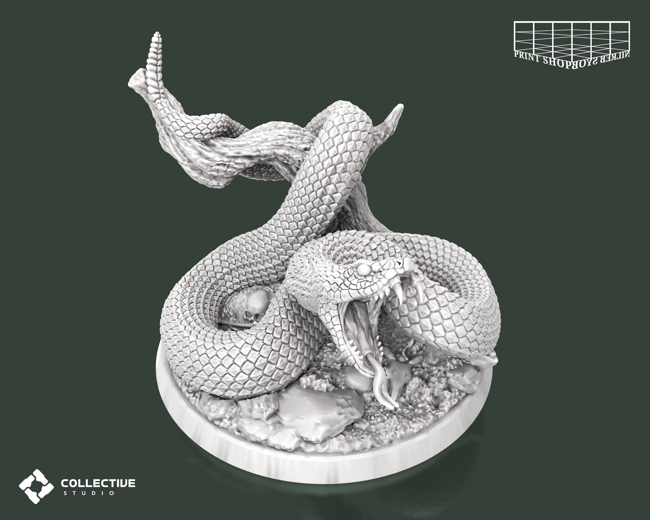 Giant Venomous Snake Miniature | Giant Snake Figure | Creature Beast ...