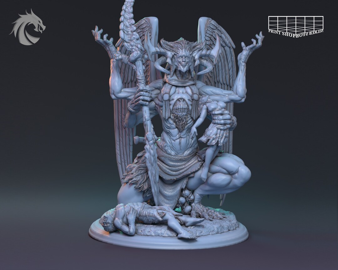 Man-eating Demon Miniature Lord of the Underworld Figure for D&D 5e ...