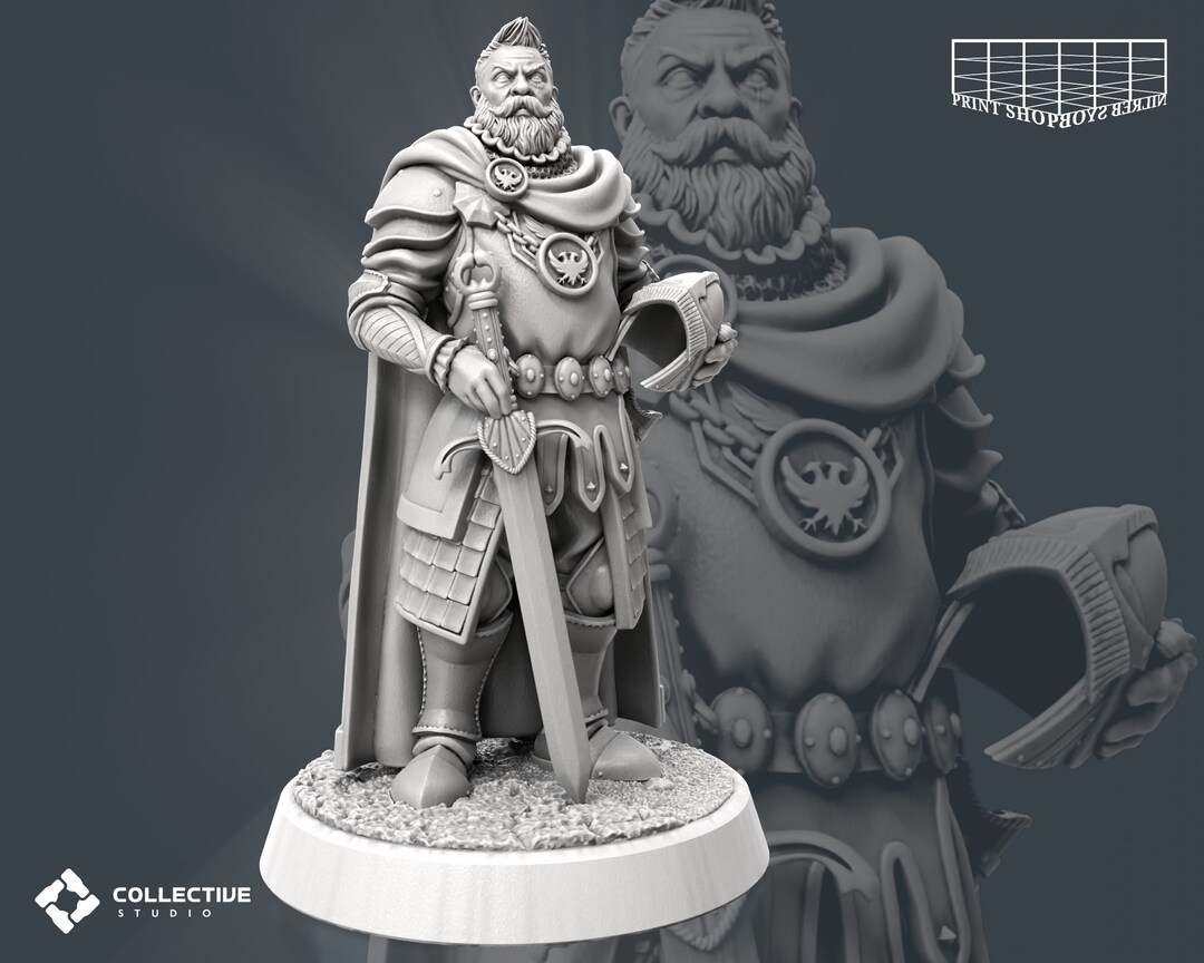 Captain of the Royal Guard Miniature Paladin Knight Figure NPC ...