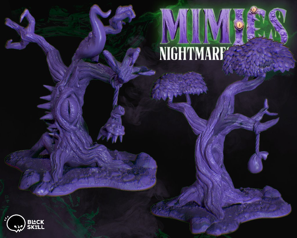 Mimic Tree Miniature Mimic Tree Set Miniature for D&D 5e - Etsy