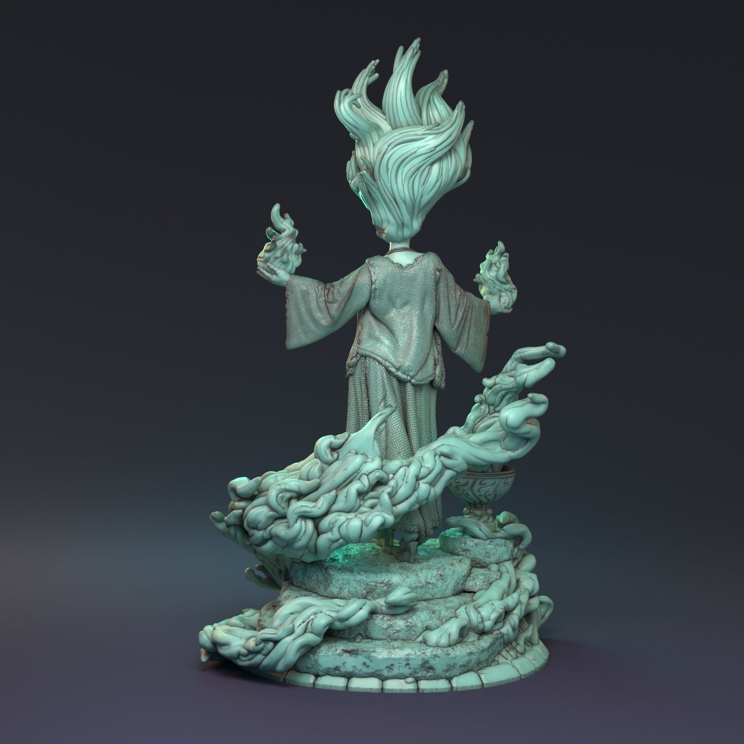 High Priestess Oracle Miniature | Female Warlock Figure | for D&D 5e ...