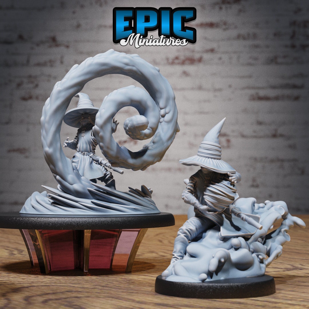 Dragon Hunter Mage Miniature Set Lizard Tamer Miniature Pack for D&D 5e ...