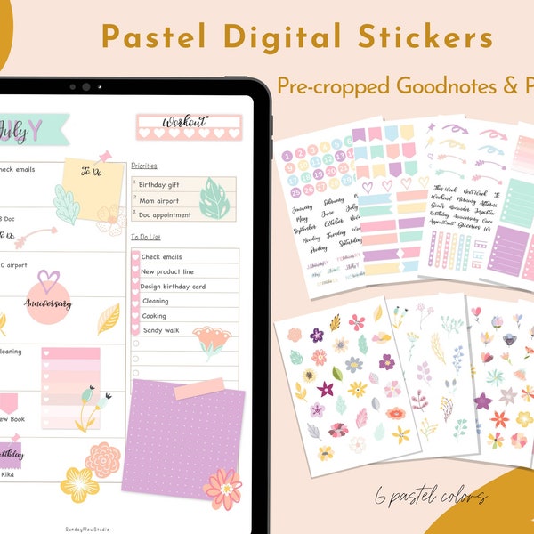 Pastel Sticky Notes - Etsy