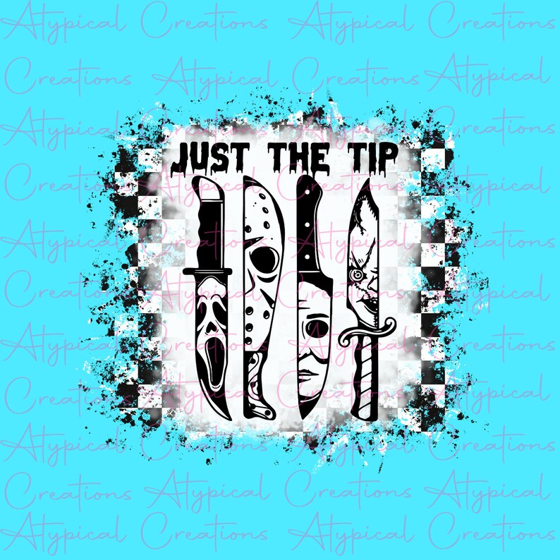 Halloween Scary Movie Checkered PNG - Etsy