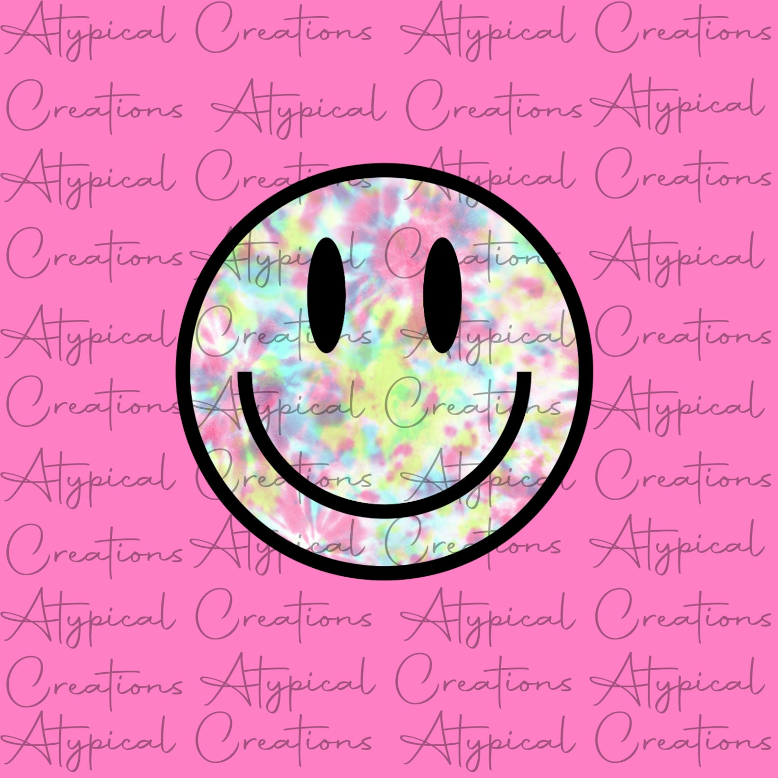 Pastel Rainbow Tie Dye Smiley Face PNG - Etsy