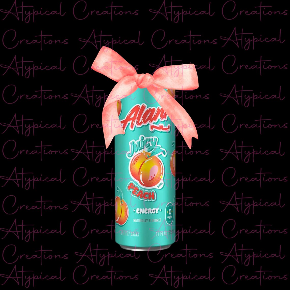 Alani Nu Juicy Peach With Bow Energy Drink PNG - Etsy