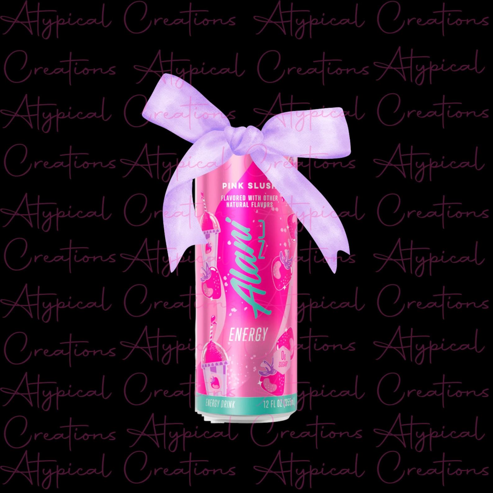 Alani Nu Pink Slush Energy Drink With Bow PNG - Etsy