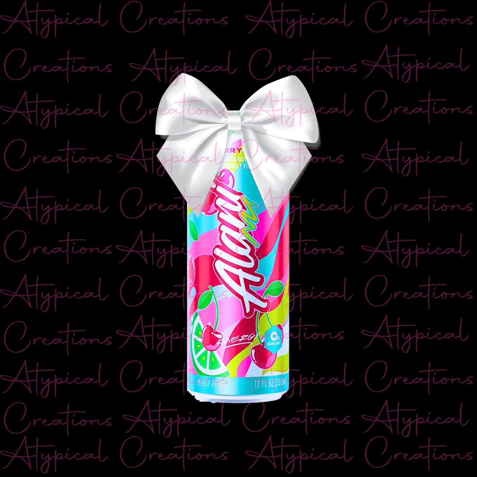 Alani Nu Cherry Twist With White Bow Energy Drink PNG - Etsy