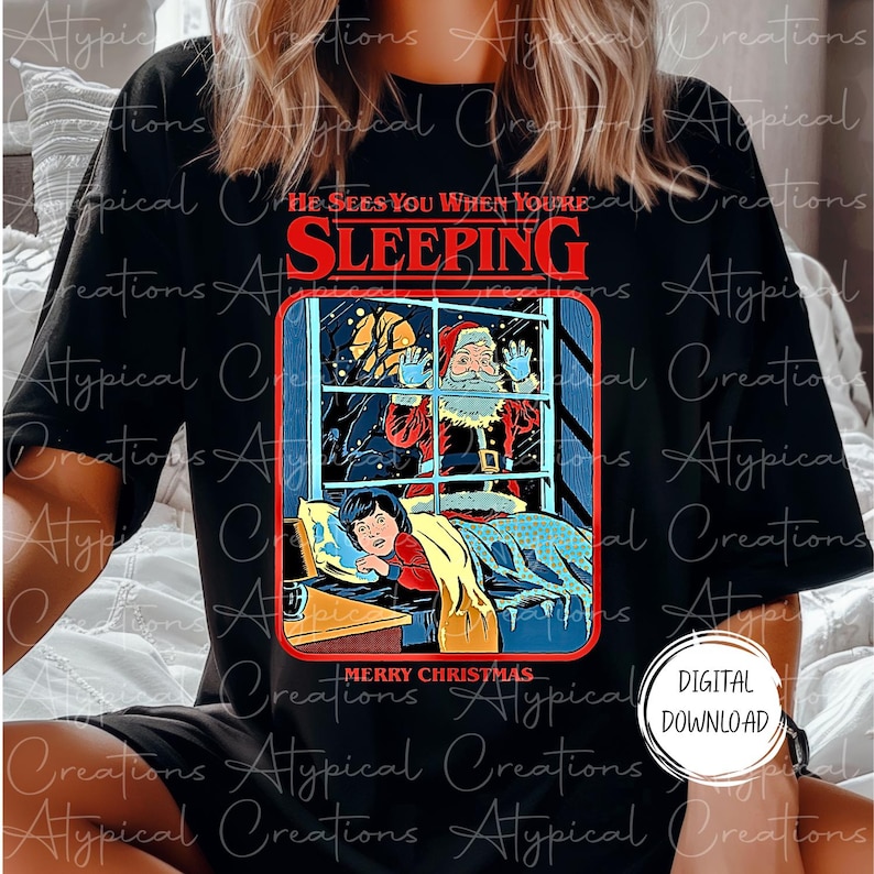 Creppy Christmas Horror Xmas Santa PNG - Etsy