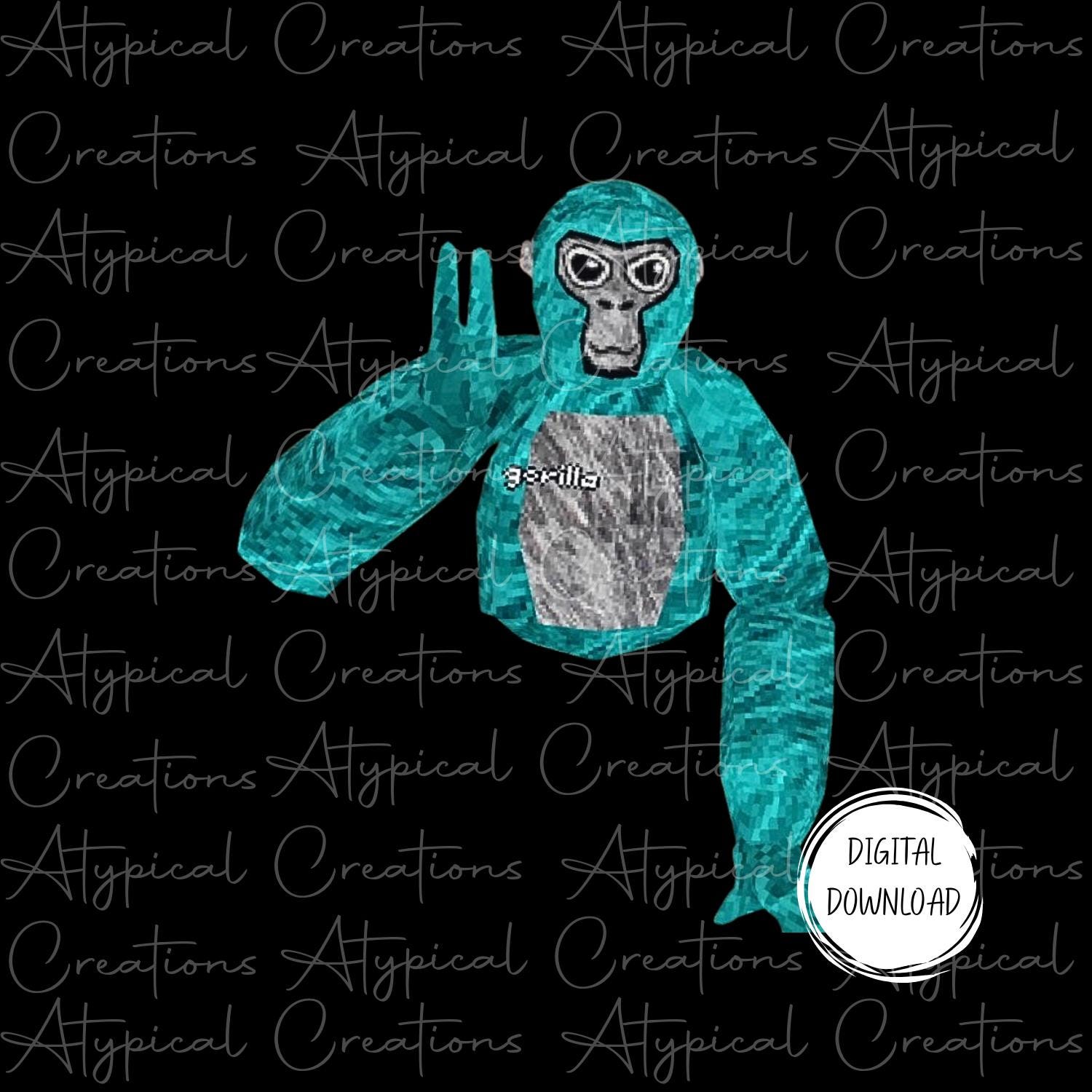 Gorilla Tag Teal PNG - Etsy