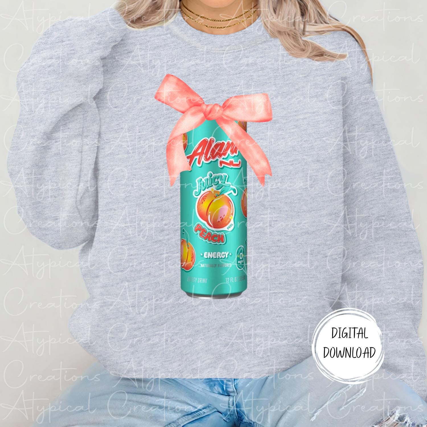 Alani Nu Juicy Peach With Bow Energy Drink PNG - Etsy