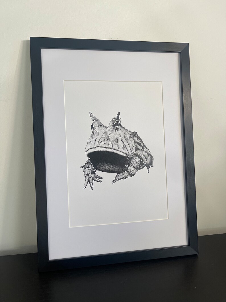 Grumpy Toad - Pointillism, Illustration, Dot Art, Pointillism ...