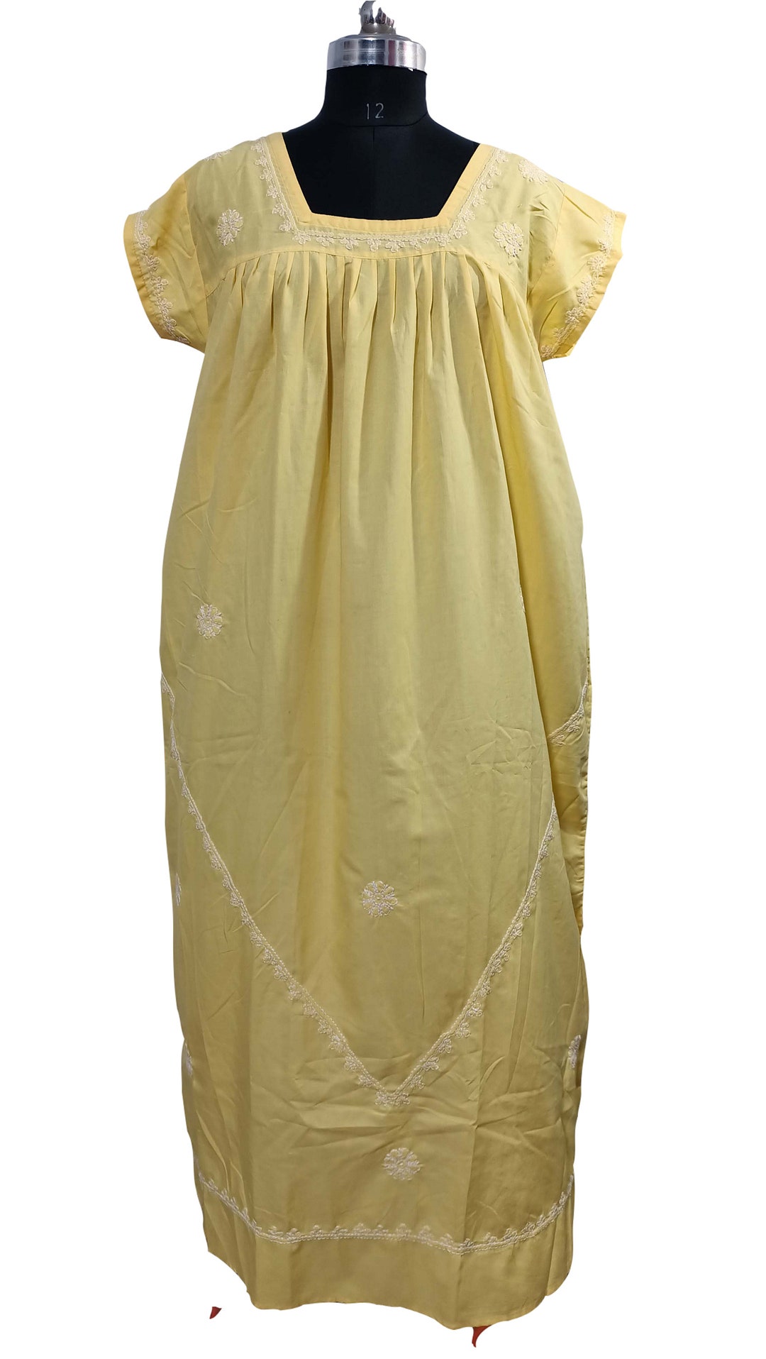 Yellow Women Lizzy Bizzy Cotton Full Wide Nighty super Soft & - Etsy