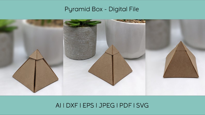 Pyramid Box Template // Digital File SVG // Cricut Glowforge - Etsy