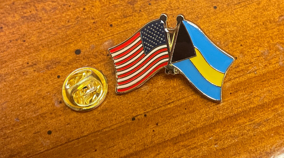 USA Bahamas Friendship Flag Lapel Pin: Cloisonné Biker Hat Pin - Etsy