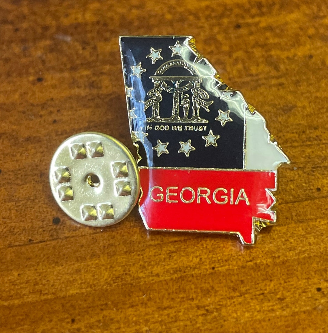 Different Variations of Georgia State Flag Lapel Pin Hand Stamped and ...