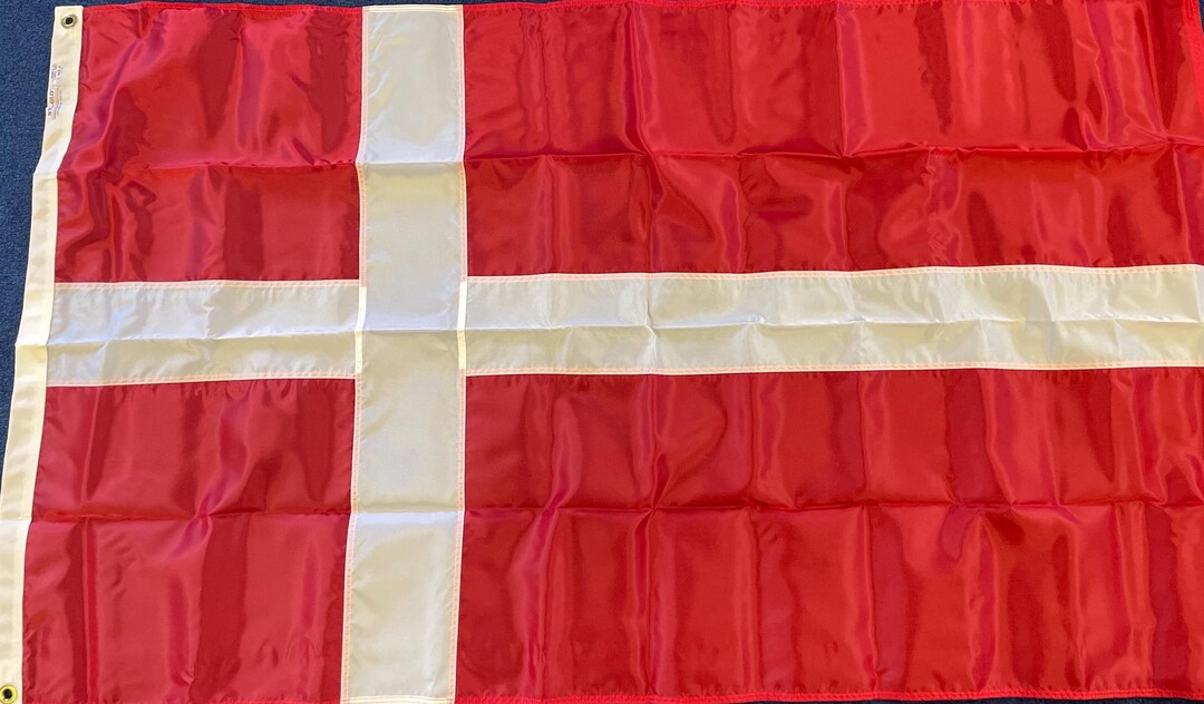 3x5ft Denmark Country Flag Nylon Sewn Embroidered With Brass and ...