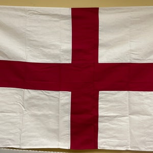 St. George's Cross Cotton Flag: Embroidered, Sewn 3x5ft - Etsy