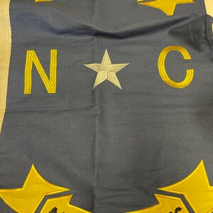 Embroidered North Carolina State Flag: 3x5ft Organic Hemp With Brass ...