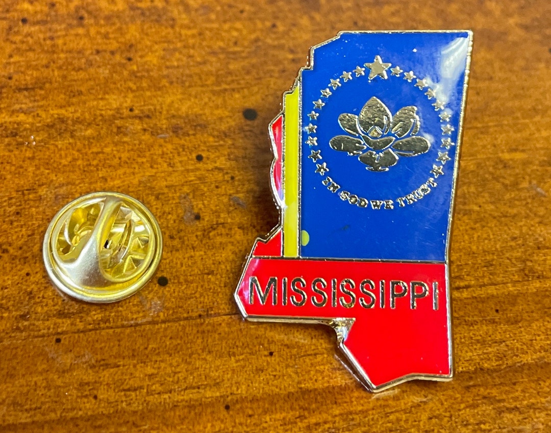 New Mississippi Magnolia States Flags and Pins , Flags Sewn Embroidered ...