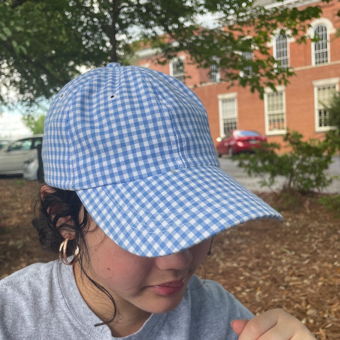 Gingham Cotton Hat: Lightweight Women's Cap - Etsy