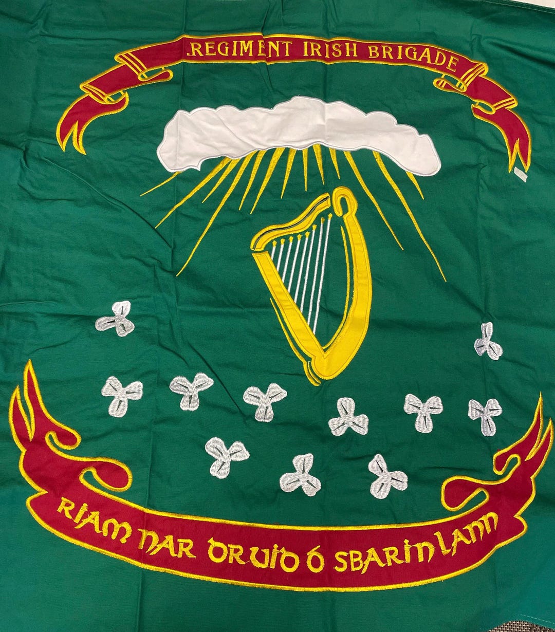 Embroidered Irish Flag: Historical Ireland Cotton Brass Grommets/gold ...