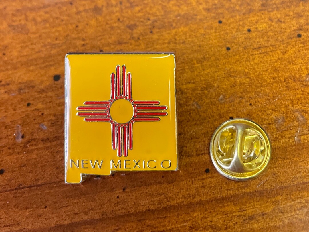 New Mexico Lapel Pin Hand Stamped and Baked Finished Cloisonné Pin - Etsy