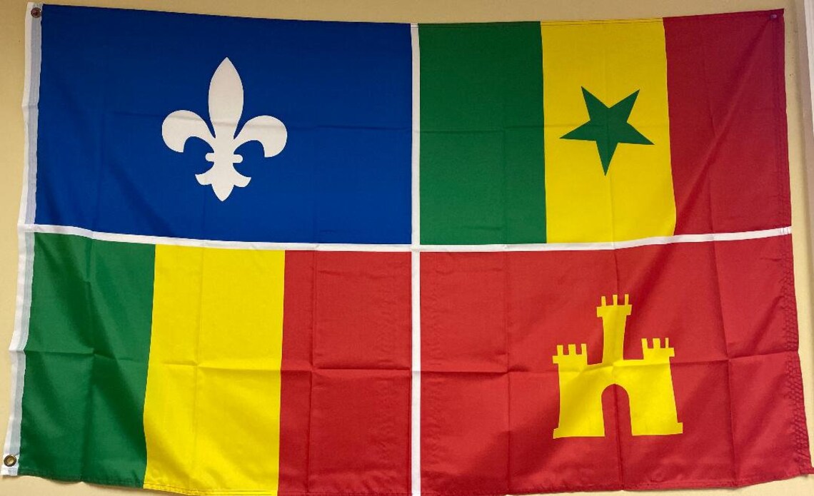 Louisiana Creole Flag 3X5FT With Brass and Grommets 100D Premium Oxford ...
