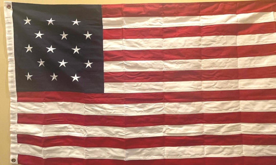 Star Spangled Banner Flag: Sewn Cotton, Embroidered Stars (3x5 Ft) - Etsy