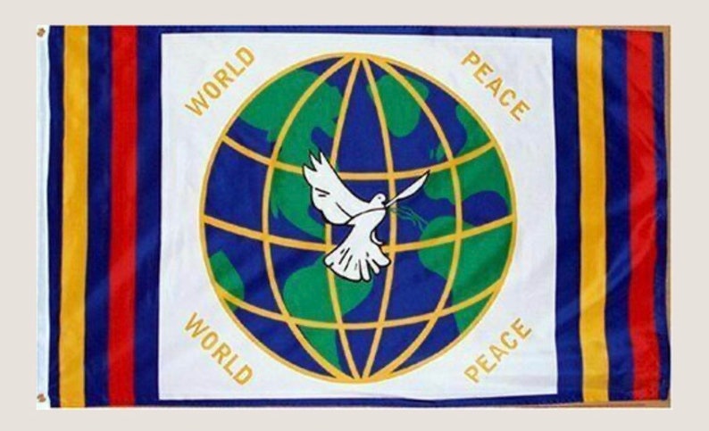 World Peace Dove Flag 3x5 Ft Brass and Grommets 4rows of - Etsy