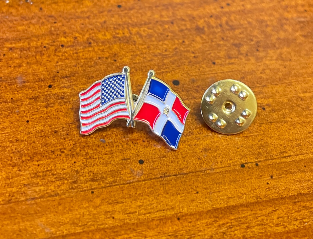 USA & Dominican Republic Friendship Flag Pin - Etsy